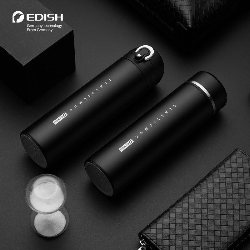 德国EDISH高档保温杯男女316不锈钢便携水杯子商务定制刻字茶杯_虎窝淘