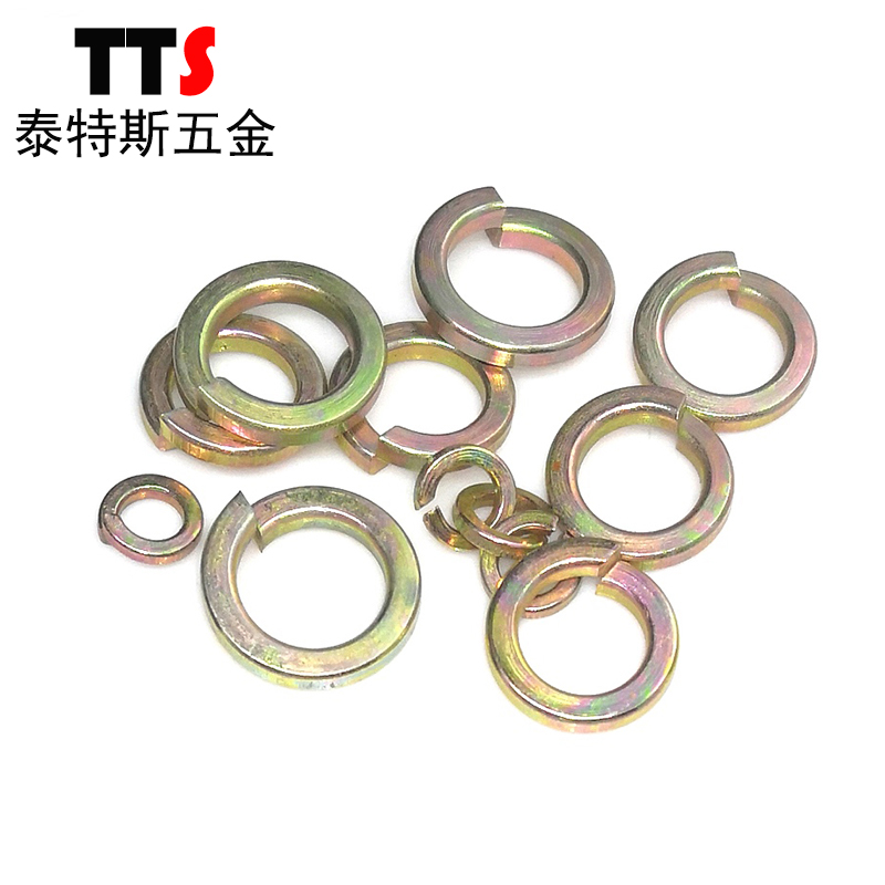 GB93 70钢8.8级黑色高强度弹垫垫圈开口垫圈弹簧垫片M3M4M5M6-M48_虎窝淘