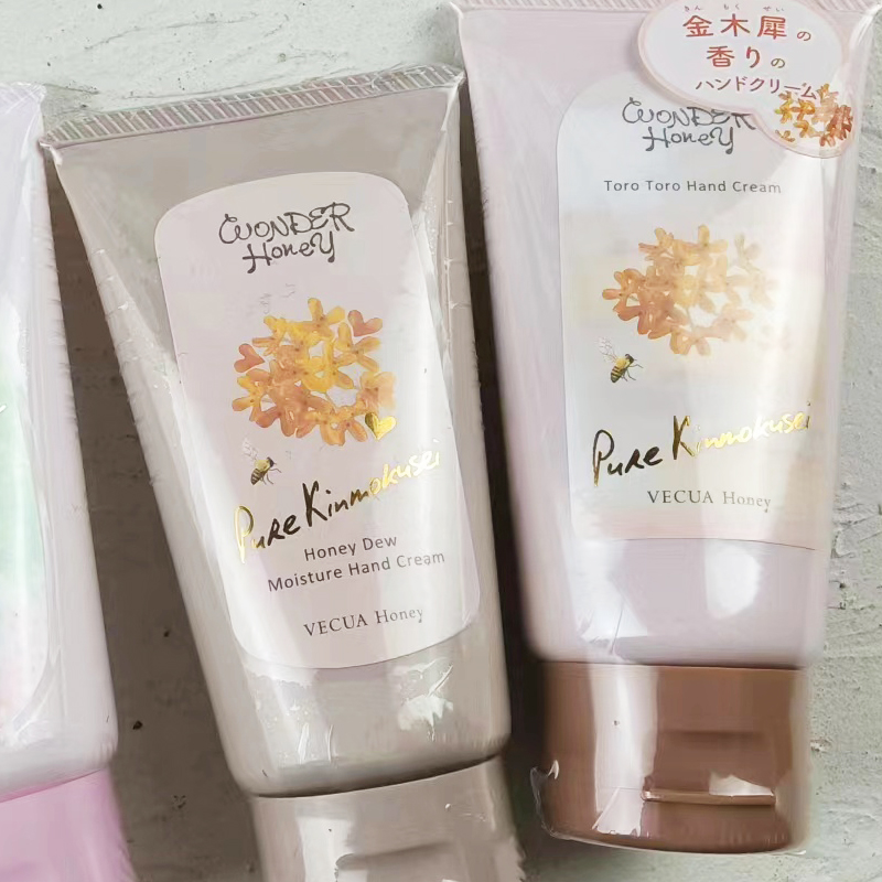 23款日本VECUA蓓葵WONDER Honey金木犀桂花香樱花补水保湿护手霜_虎窝淘