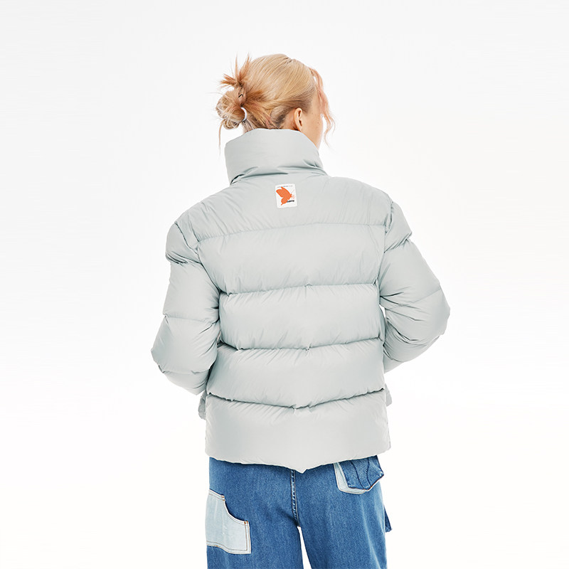 CSFC-Label系列原创小众口袋可拆卸设计加厚白鸭绒灰色羽绒服外套_虎窝淘