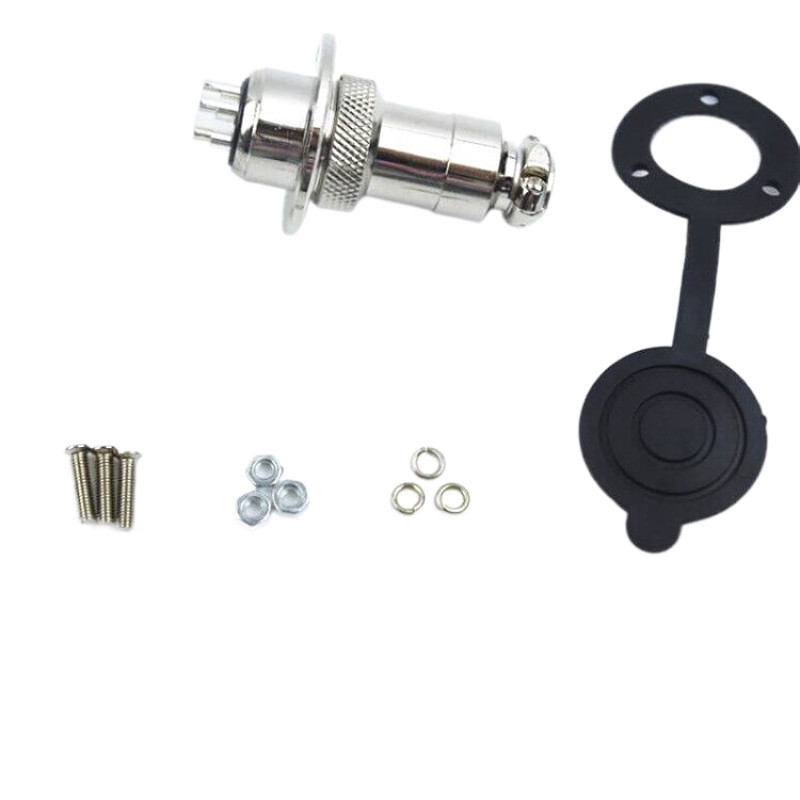 圆形法兰盘DF航空插头插座GX20-23456789针10孔12芯连接器接插件_虎窝淘