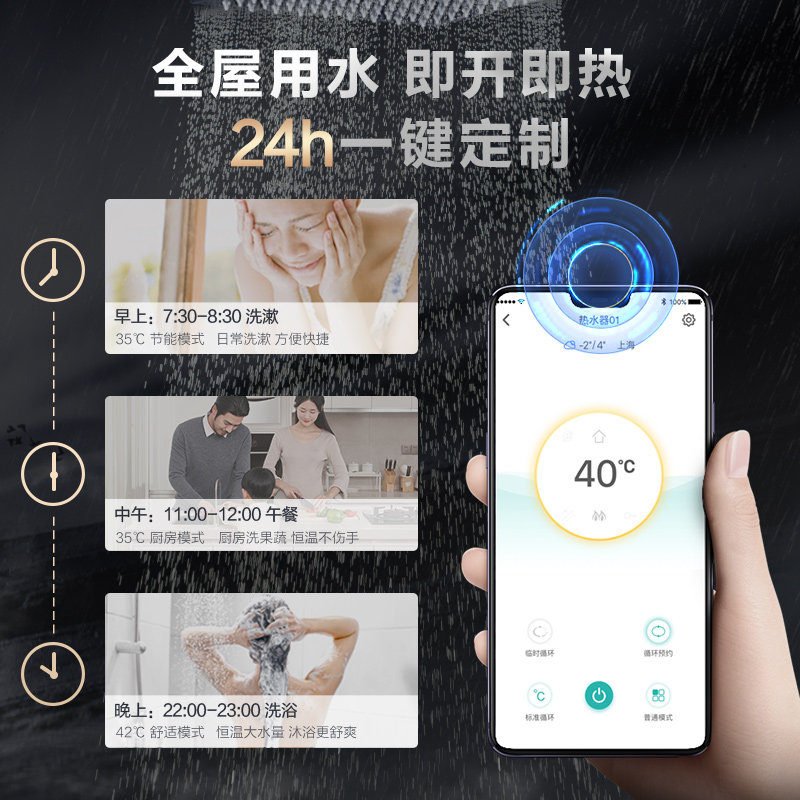 【新品】Rinnai/林内20升R32F即热零冷水燃气热水器强排式防冻_虎窝淘