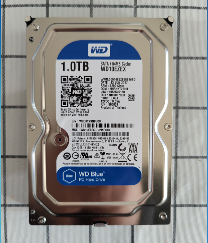 WD/西部数据 WD10EZEX 1T台式机机械硬盘西数1TB电脑硬盘单碟64M_虎窝淘