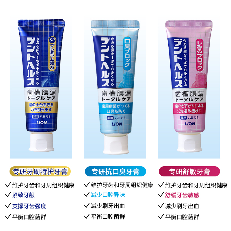 日本进口LION狮王专研抗口臭牙膏清新口气牙周护理防牙龈出血蛀牙_虎窝淘