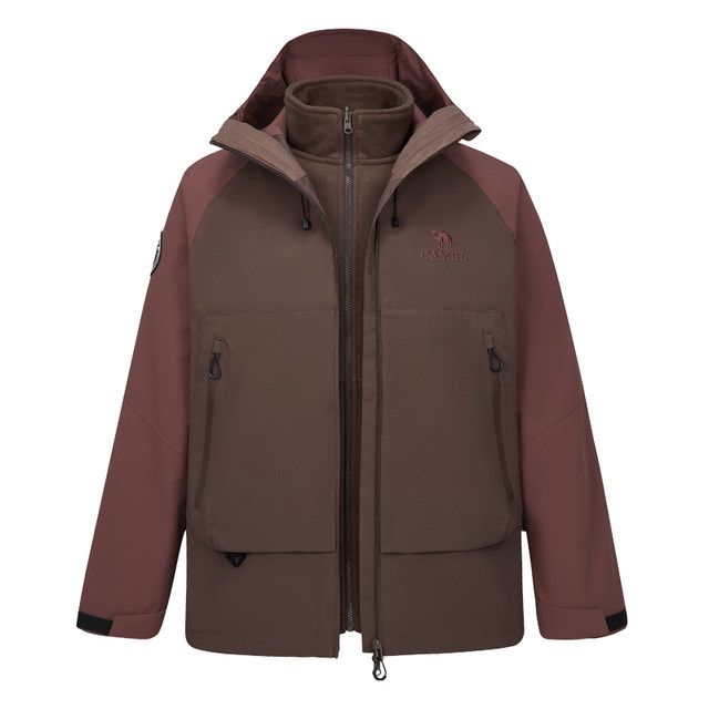 Camel Men's Outdoor Jacket Men's and Women's Three-in-One 2024 New ...