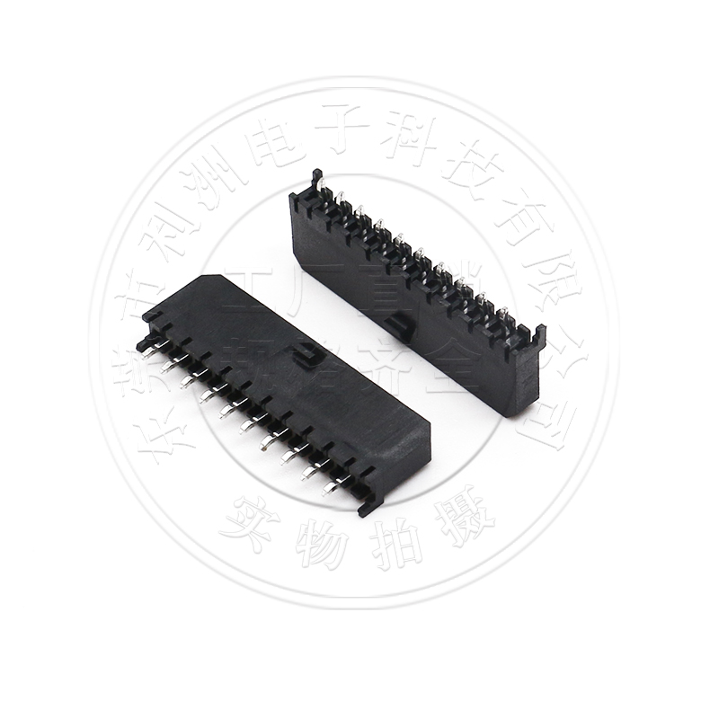 MX3.0接插件3.0mm间距小5557连接器180度直针单排带扣针座插座_虎窝淘