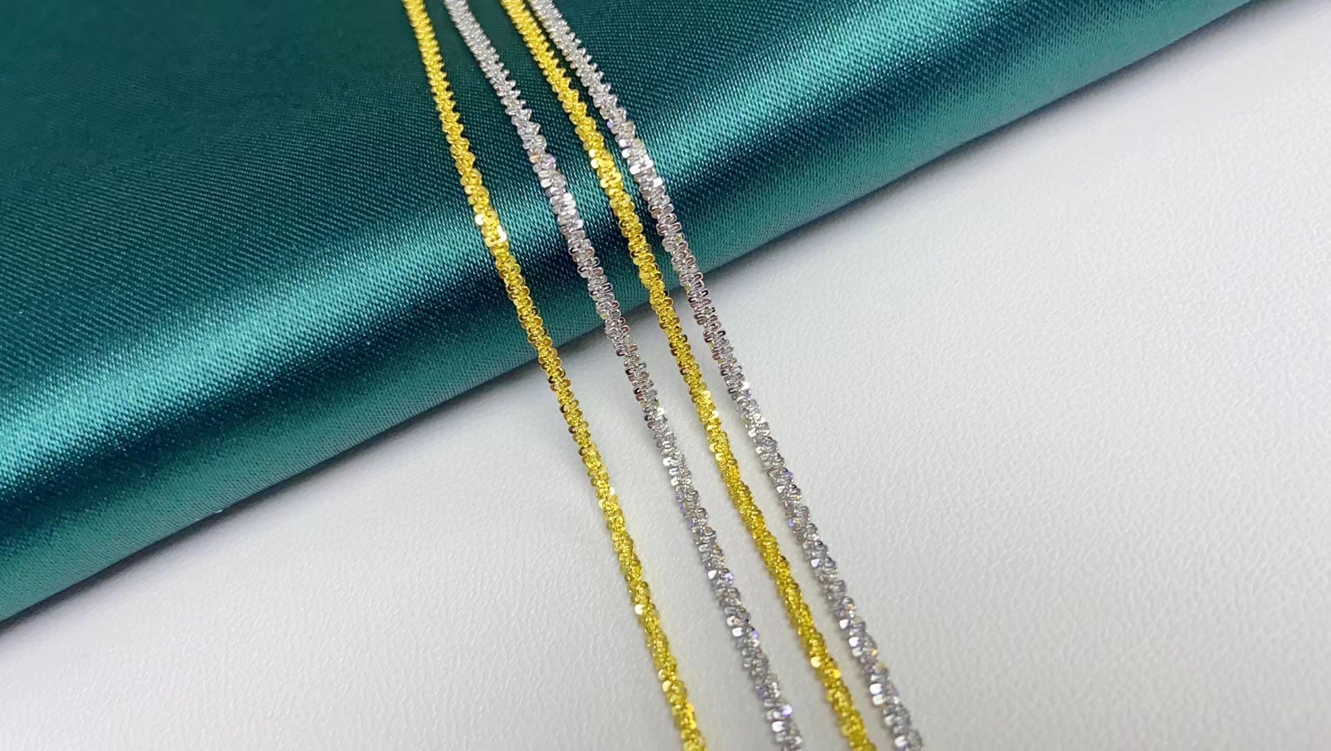 DIY配件S925纯银K金工艺银项链新款进口毛衣链菜花链_虎窝淘