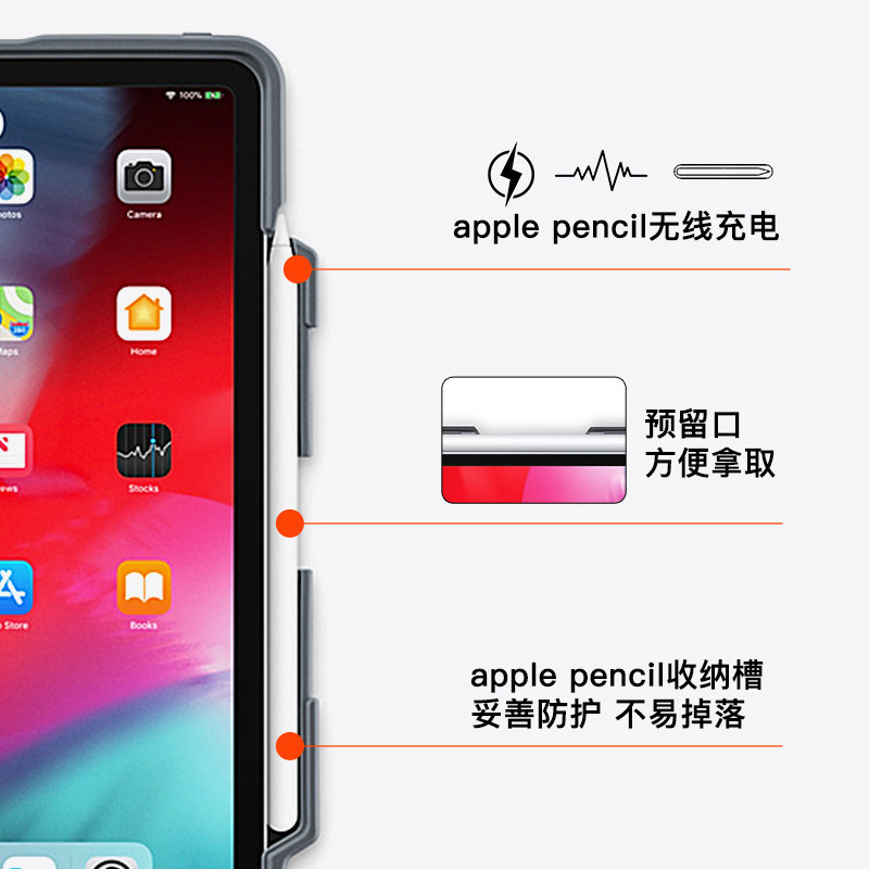 STM适用于苹果2020新款iPadPro 11 12.9寸平板电脑保护套防弯全包硅胶保护壳翻便携自动休眠带笔槽_虎窝淘