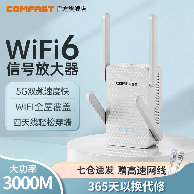 【3000M大功率】COMFAST wifi6信号扩大器双频5G千兆wifi信号增强放大器AX3000中继扩展器路由器穿墙CF-XR186_虎窝淘