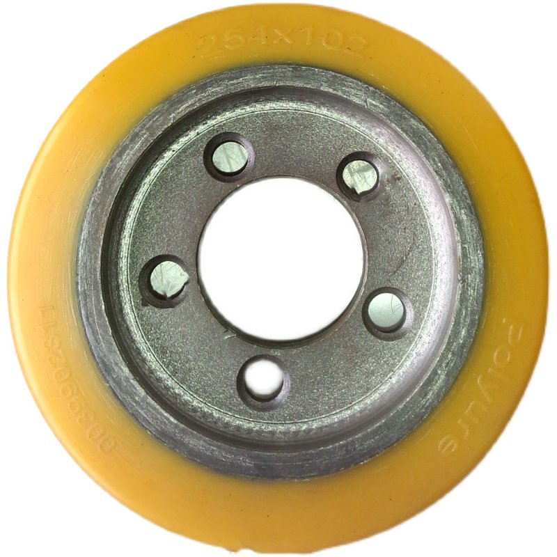 电动叉车轮胎林德T20SP/AP/E10/N20/T30驱动轮254*102五孔主动轮_虎窝淘