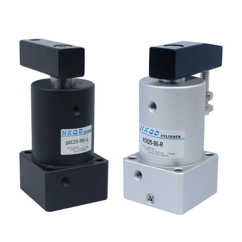 小型气动ACK气动转角90度下压夹紧旋转气缸SRC25/32/40/50/63R-L_虎窝淘