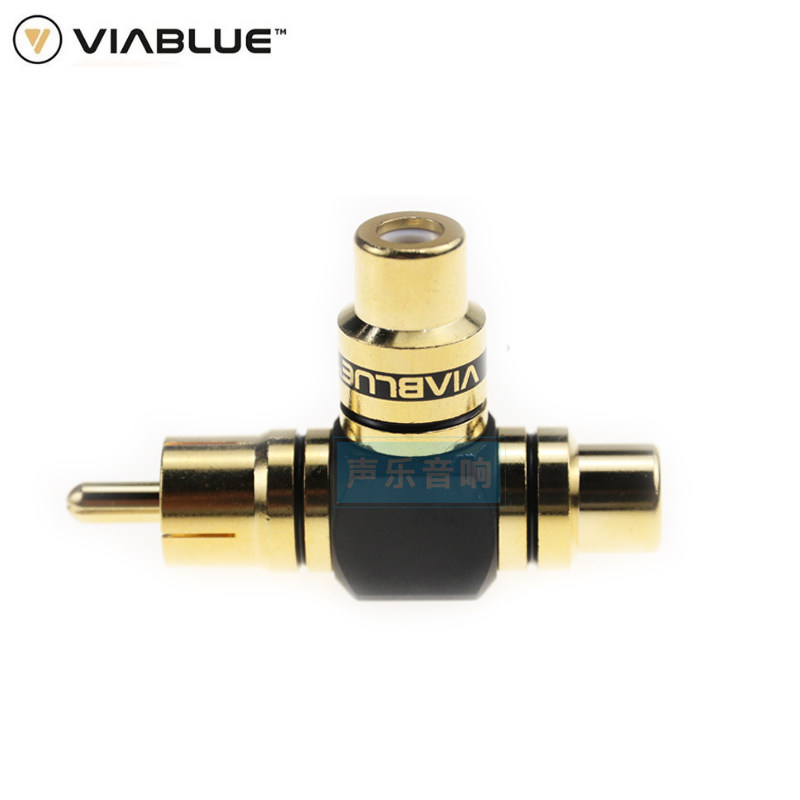 德国 VIABLUE威宝同轴二进一出 RCA一分二莲花头三通纯铜镀金_虎窝淘