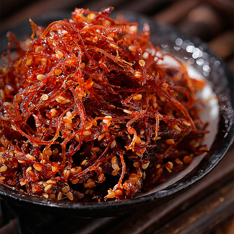 张飞灯影牛肉丝81g*5袋四川特产五香香辣休闲零食阆中牛肉大礼包_虎窝淘