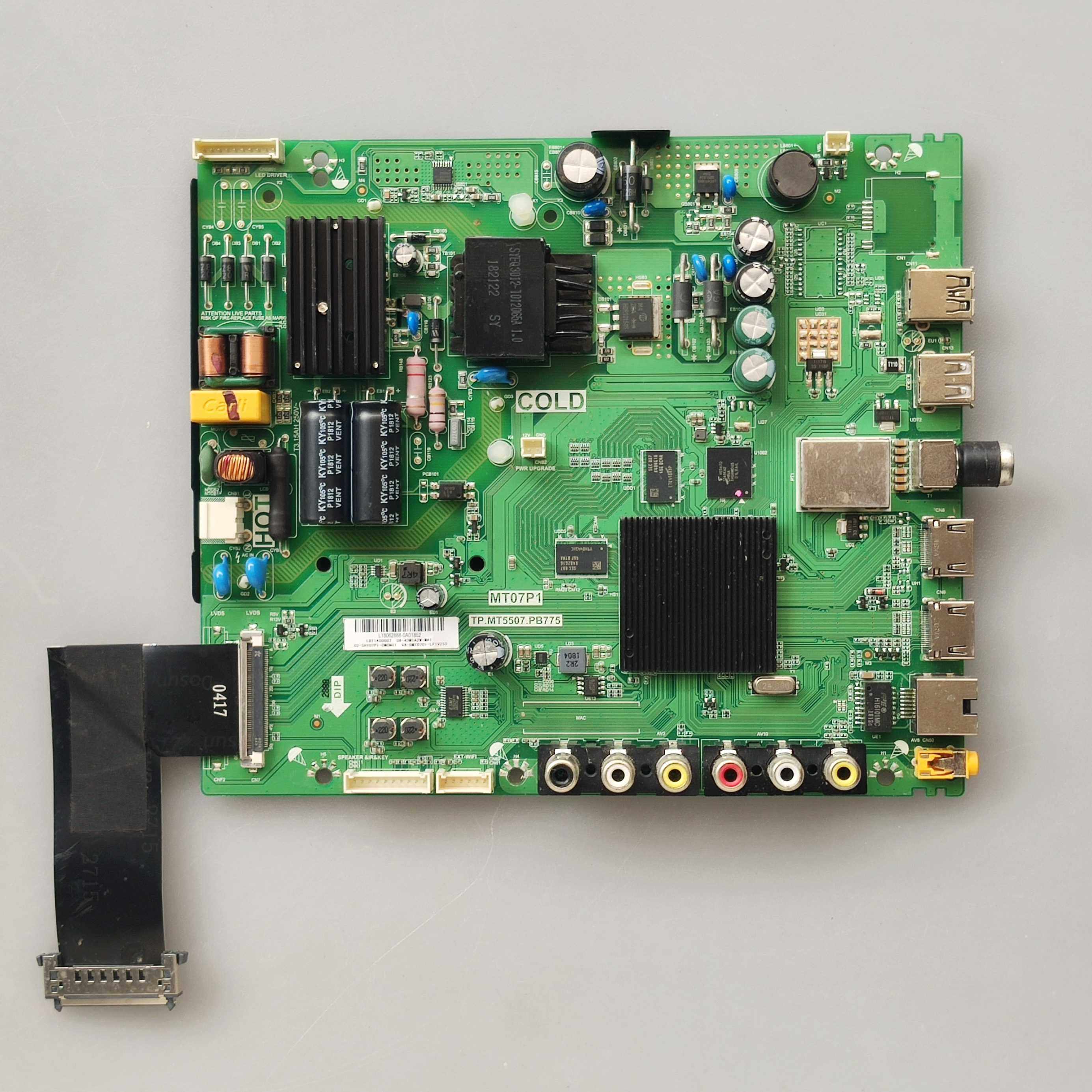 TCL L43P1A-F D43A710主板 MT07P1 TP.MT5507.PB775 LVF430CSTOS_虎窝淘