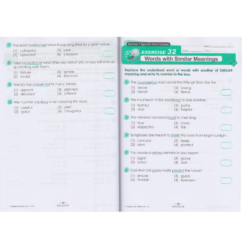 SAP Learning English Vocabulary Workbook 4四年级英语词汇练习册在线测试版学习系列 10岁新加坡小学 ...