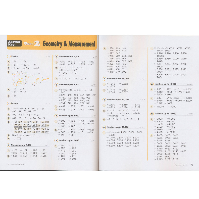 Kumon数学几何和测量 Math Workbooks Geometry& Measurement Grade 2公文式教育英文原版进口小学二 ...