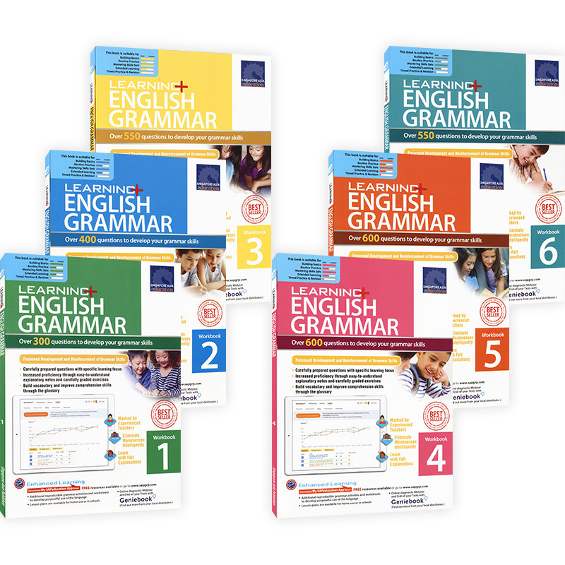 SAP Learning English Grammar Workbook 1-6年级学习系列英语语法练习册基础阶段 7-12岁 sap新加坡 ...