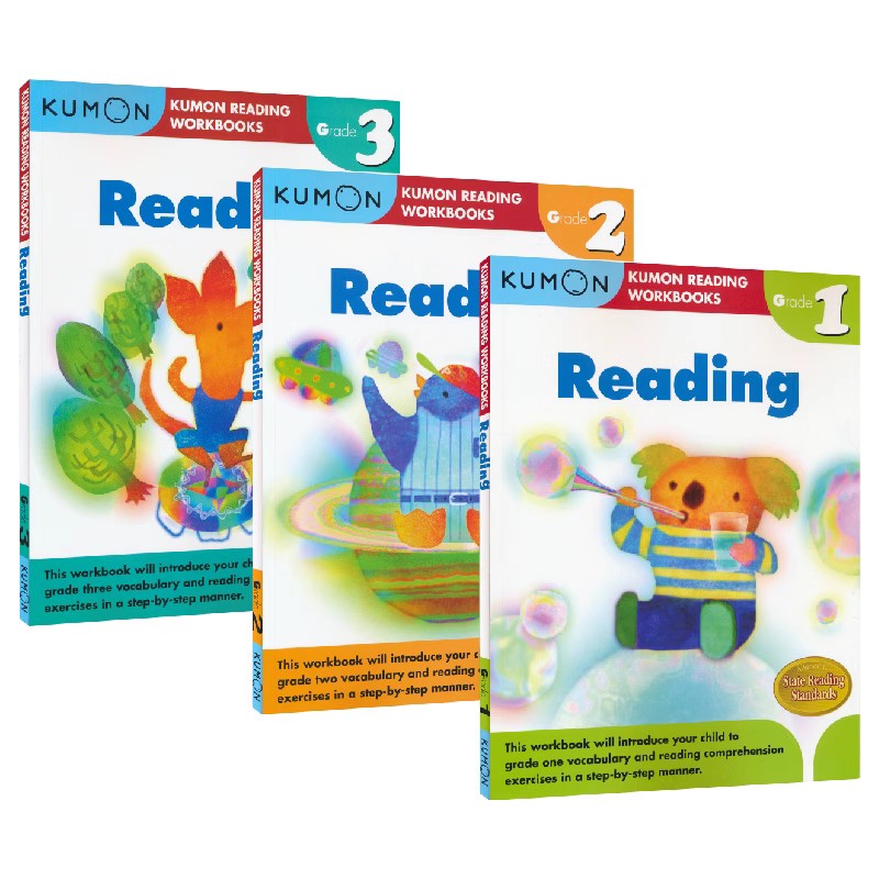 Kumon Reading Workbooks G1-G3 1-3年级小学生英语阅读专项练习册培养英语语感和增加单词量训练题册公文式教育英语原版_虎窝淘