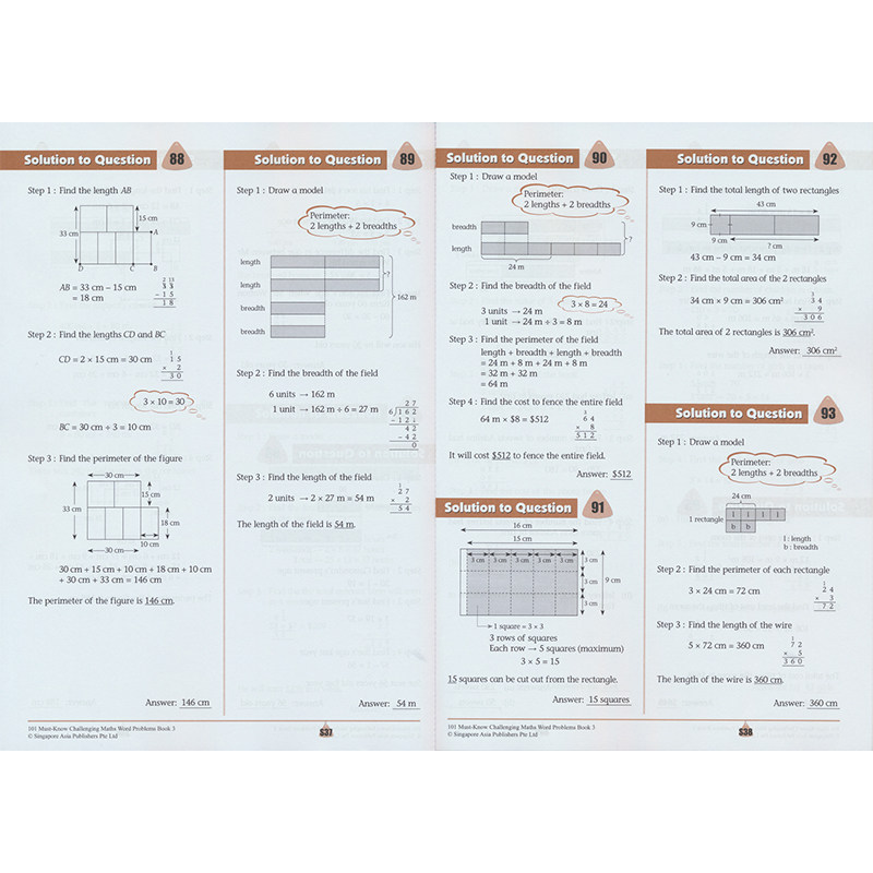 SAP 101 Challenging Maths Word Problems 1-3年级101个数学应用题 sap新加坡数学应用题英文版练习 ...