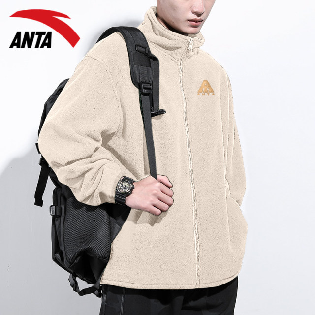 Anta jacket men's 2025 autumn new fire shell fleece jacket outdoor warm ...