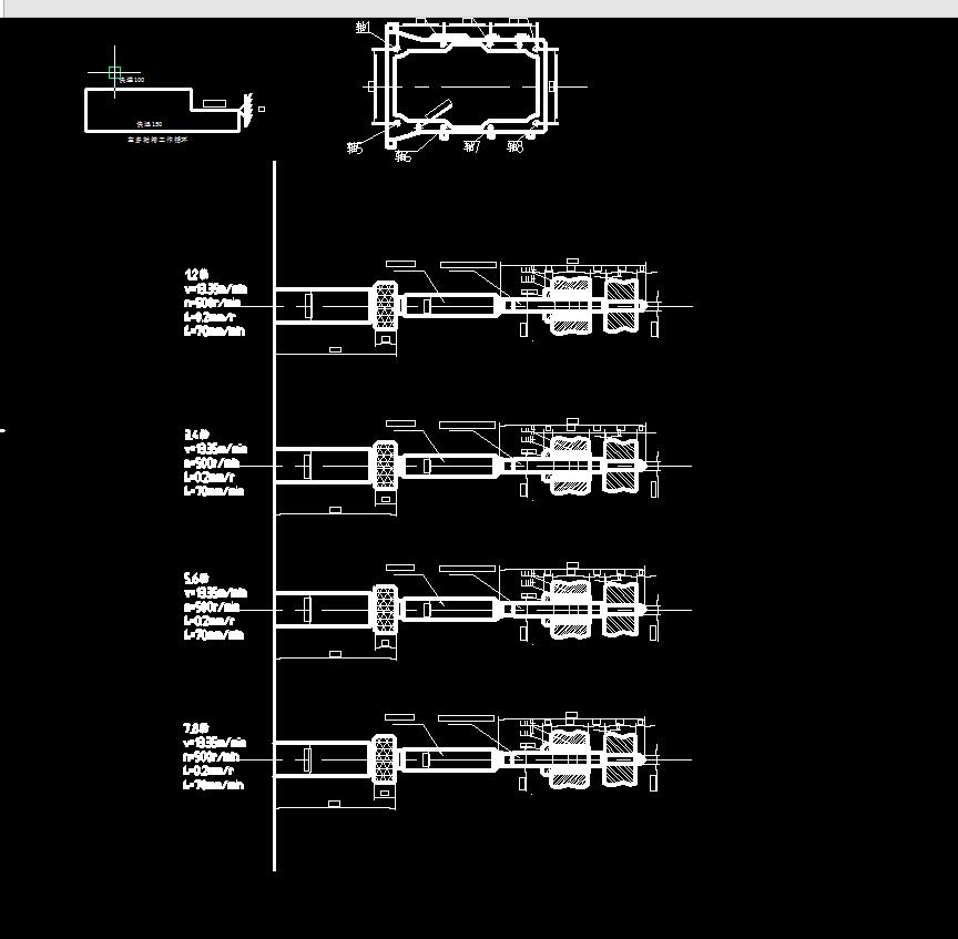 钻削变速箱体S面8-M10-6H底孔组合机床设计2D图机械CAD+说明素材_虎窝淘