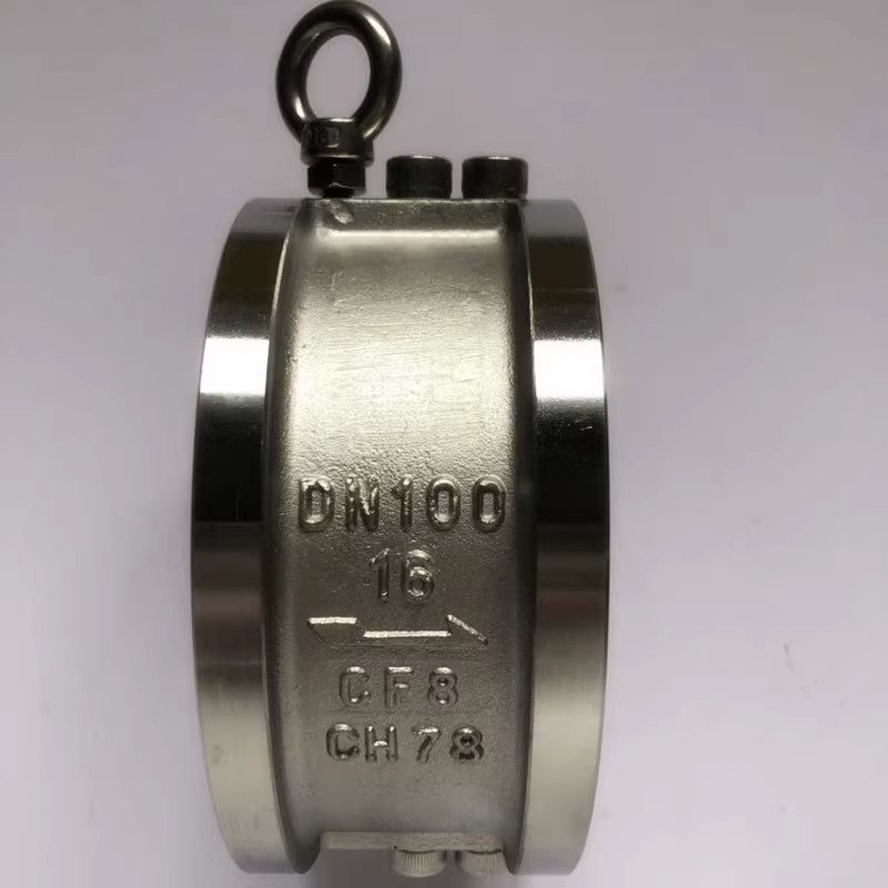 304不锈钢软密封双瓣式对夹止回阀H77X-16单向阀逆止阀蝶型止回阀_虎窝淘