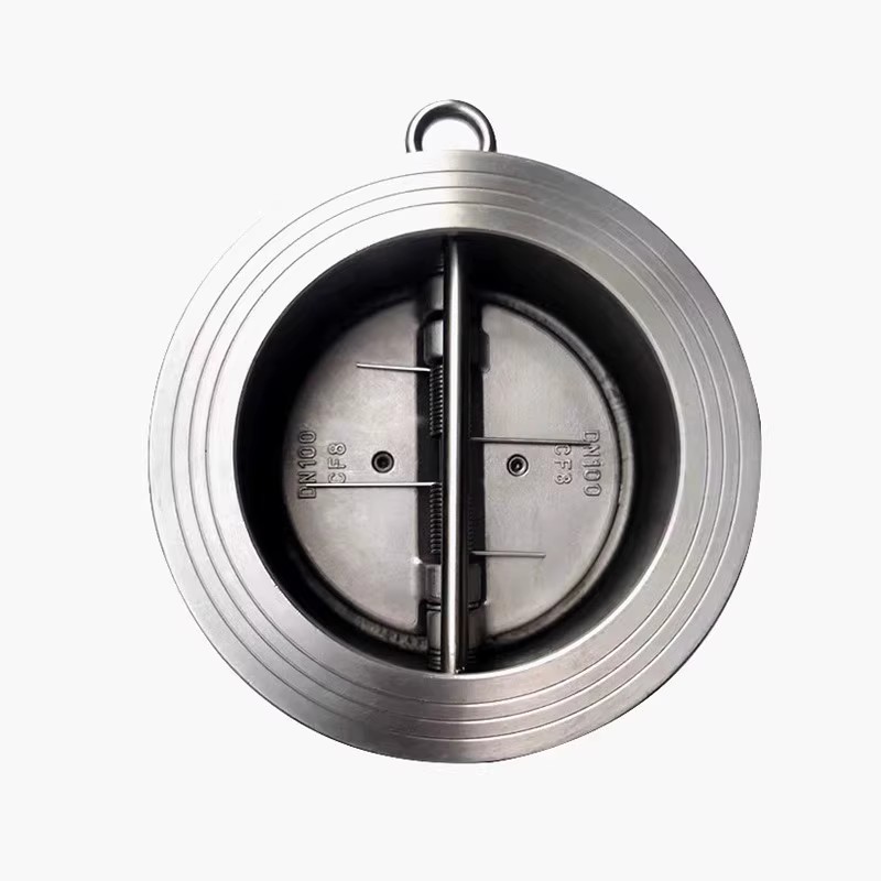 304不锈钢软密封双瓣式对夹止回阀H77X-16单向阀逆止阀蝶型止回阀_虎窝淘