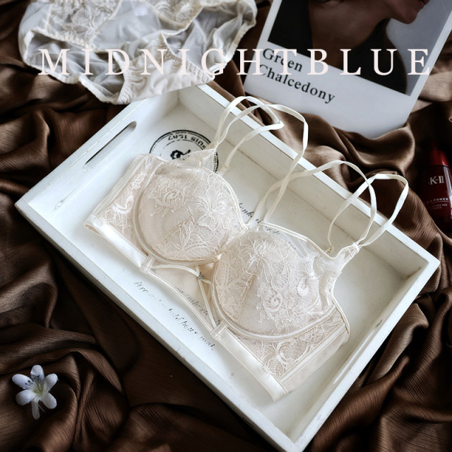Fantastic sexy lace double -shoulder strap beautiful back cross -thin ...