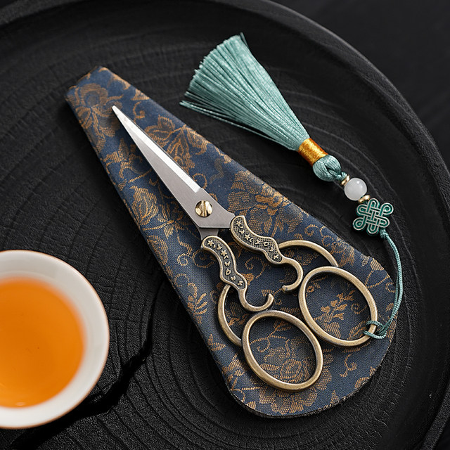 Retro tea scissors for cutting tea bag threads, special Chinese-style ...