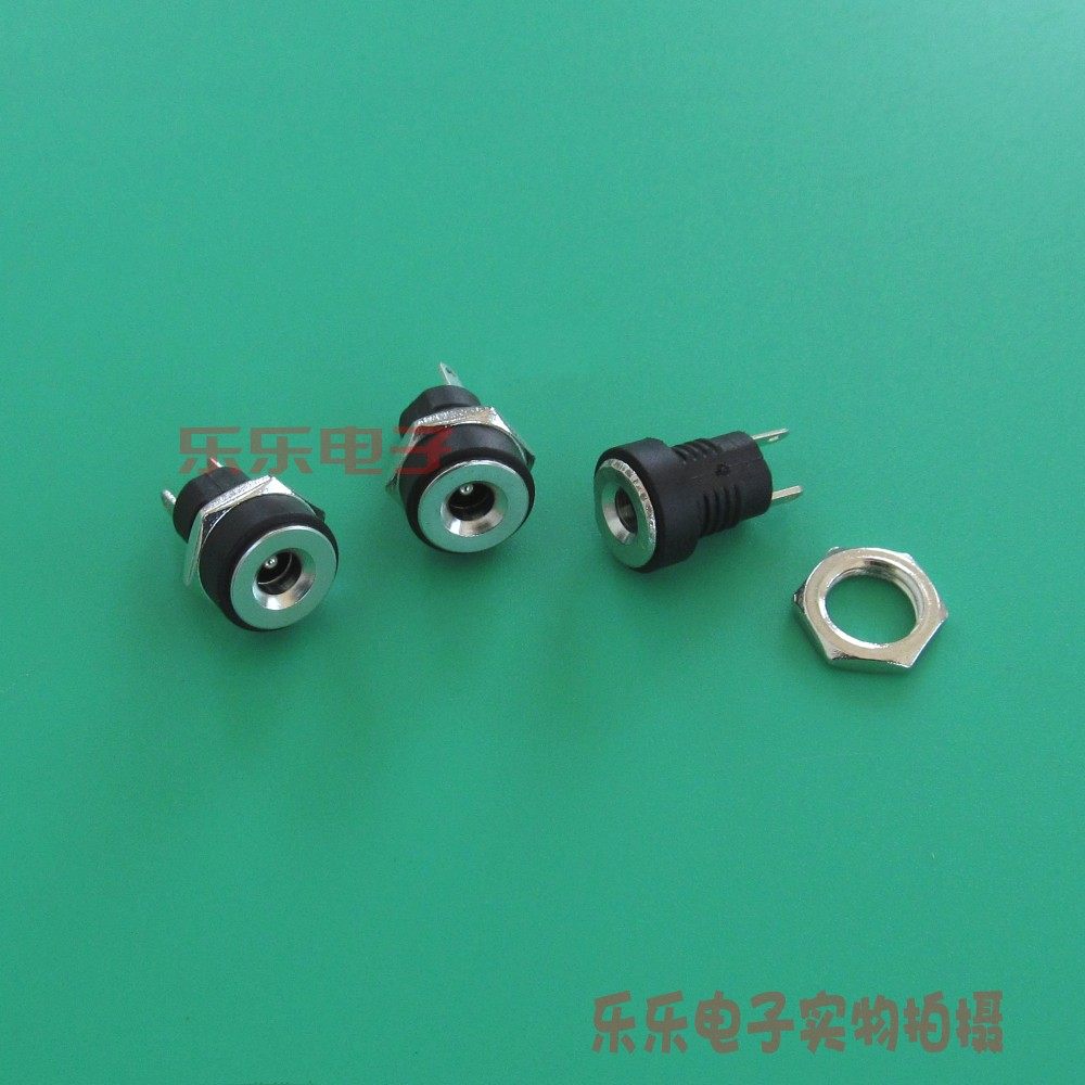 全铜DC电源插座DC座 DC022B直流充电插座3.5x1.3 5.5*2.1 2.5_虎窝淘