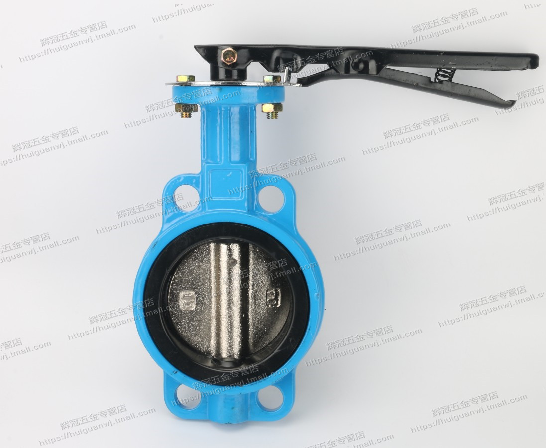D71X-10/16手柄蝶阀手动对夹式蝶阀DN50 65 80 100 125 150 200_虎窝淘