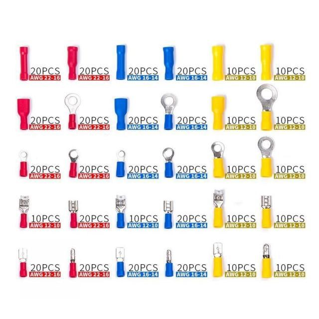 480pcs Ring Terminal Electrical Crimp Self-Stripping Quick S_虎窝淘