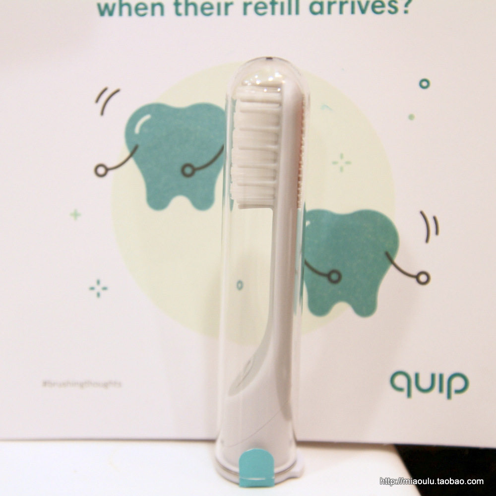 现货2个美国Quip声波电动牙刷配套替换牙刷官网牙刷头