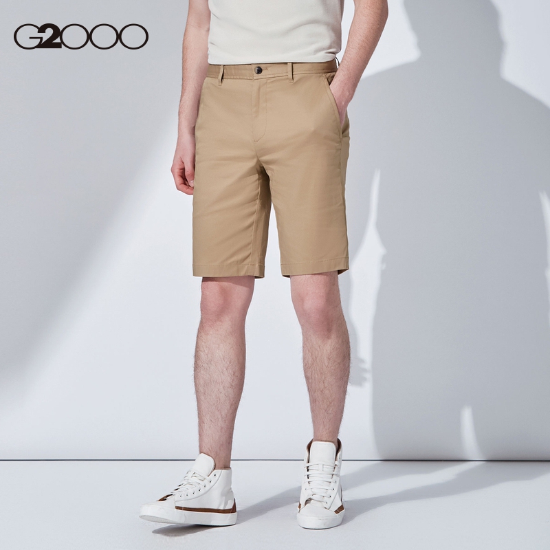 G2000男装夏季减龄青年时尚潮流简约工装裤亲肤透气短裤男_虎窝淘