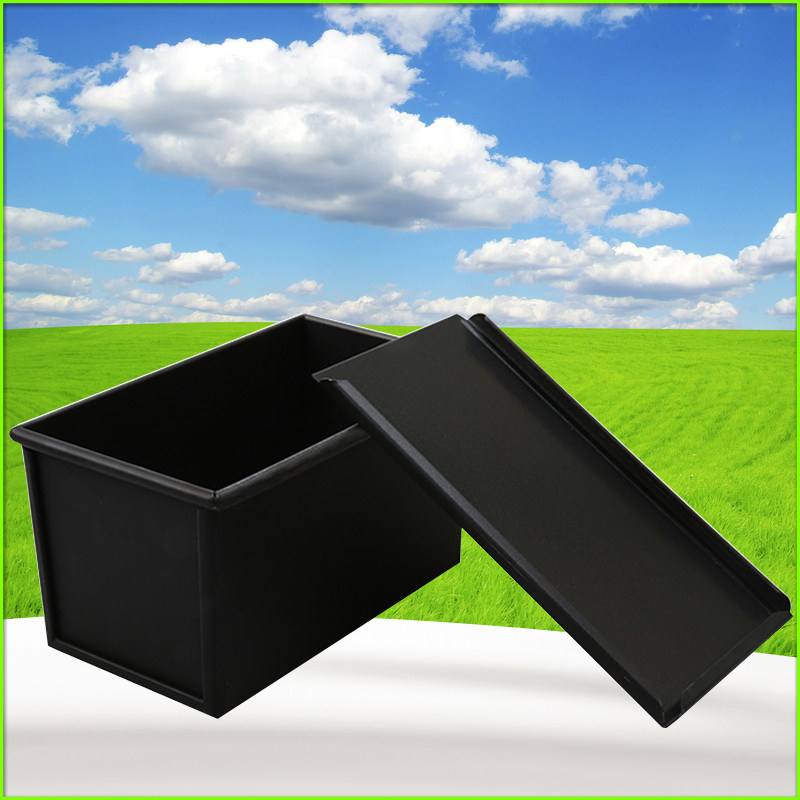 三能正方形低糖土司盒450g黑色吐司模具900烘焙250g水立方迷你125_虎窝淘