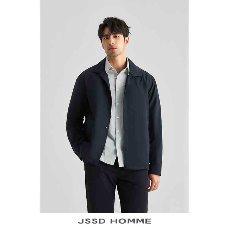 JSSD HOMME日企面料行政夹克男士翻领夹克休闲商务防水外套男款_虎窝淘