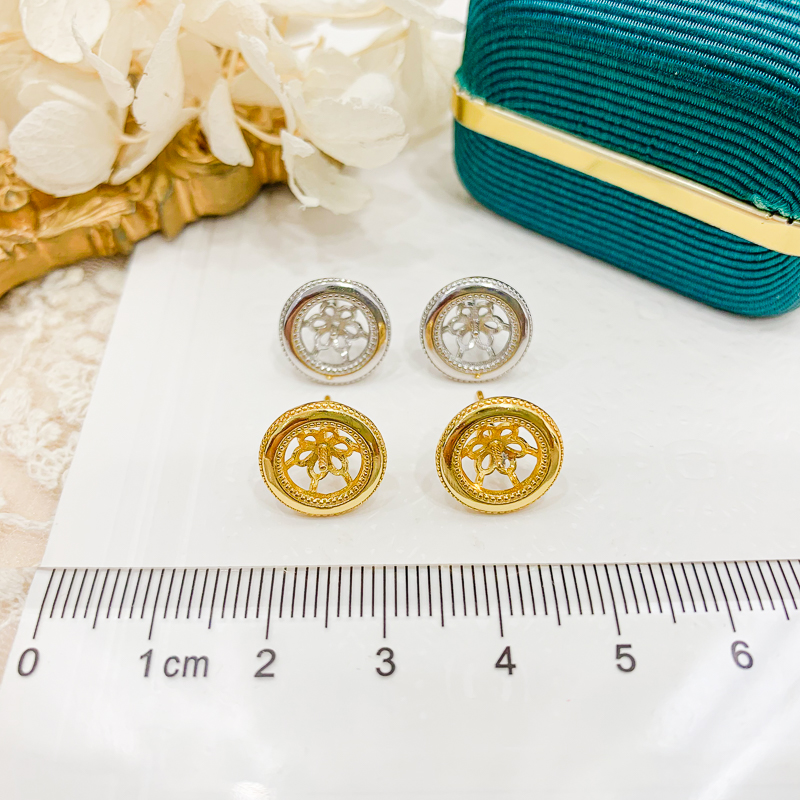 DIY珍珠耳钉配件 S925纯银饰品遮瑕圆环耳环女空托配7-8mm圆珠_虎窝淘