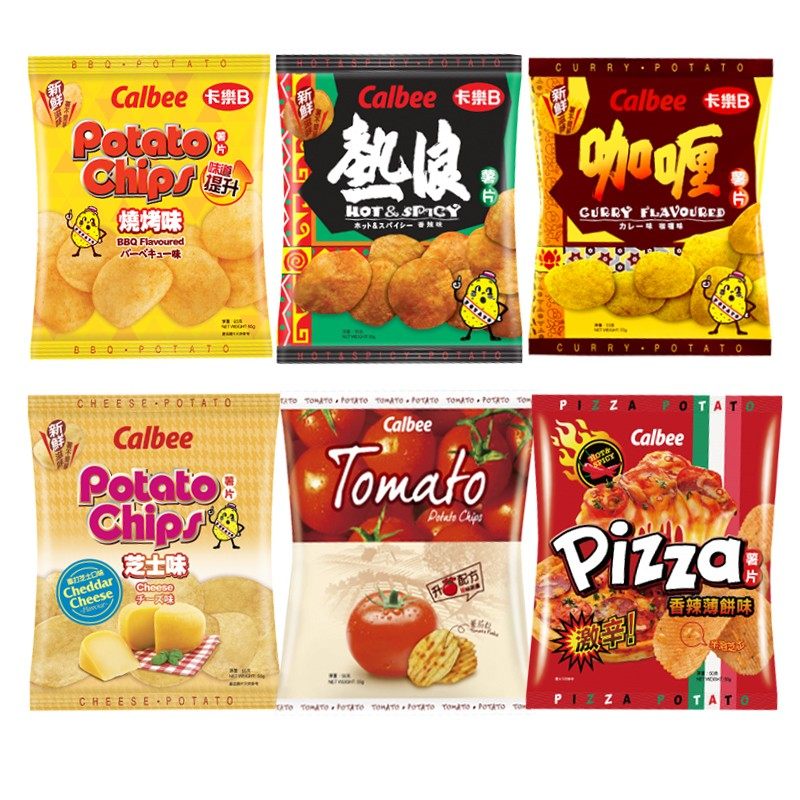 日本进口卡乐比calbee薯片宅卡B热浪薯片番茄烧烤味香脆休闲零食_虎窝淘