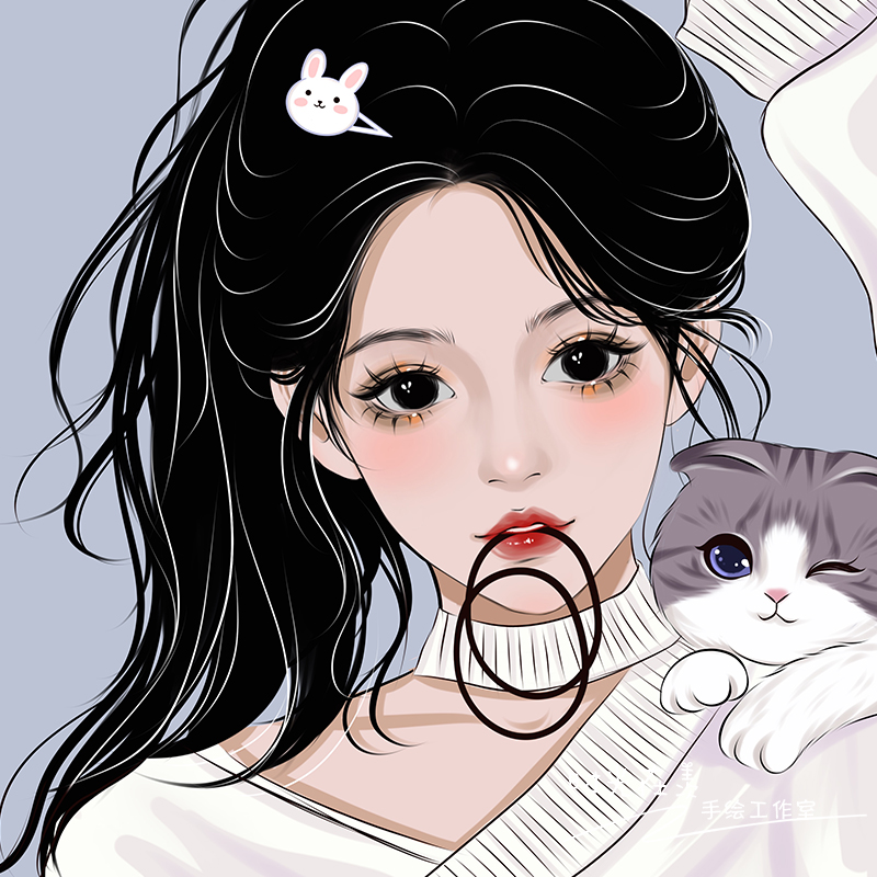 手绘头像定制照片转漫画原创画师约稿动漫卡通时光女微信形象设计_虎窝淘
