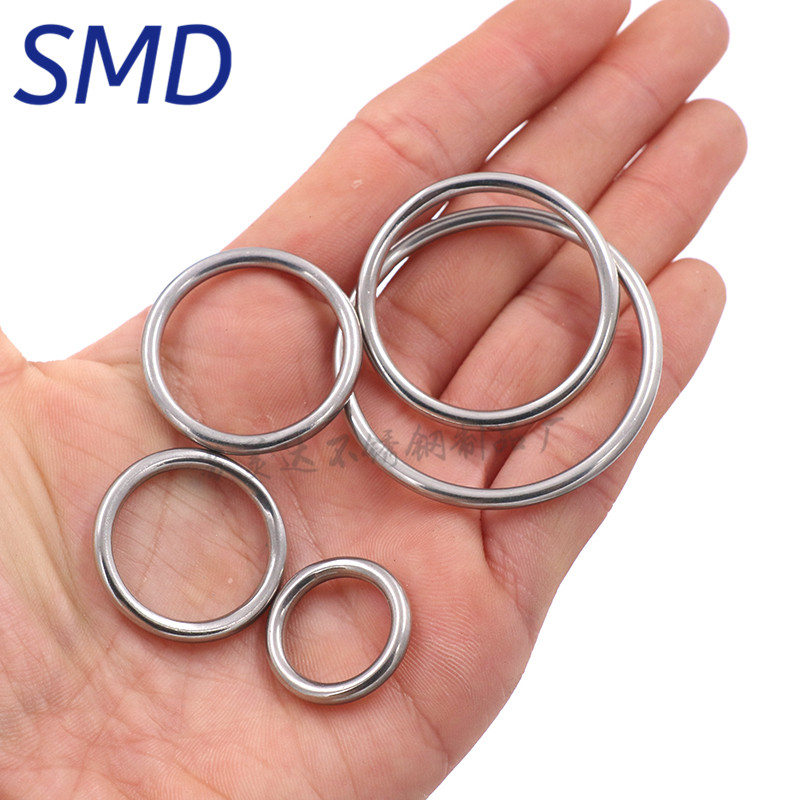 304不锈钢无痕圆环圆圈O型环吊环实心无缝钢环吊床瑜伽连接环钢圈_虎窝淘