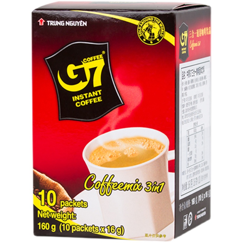 越南中原G7咖啡三合一原味速溶学生小包装160g盒16g*10包醇香食品_虎窝淘