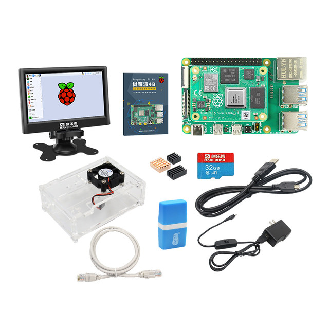 Raspberry Pi 4B Raspberry Pi 4 Computer AI Development Board Python Kit Tutorial CM4 Version