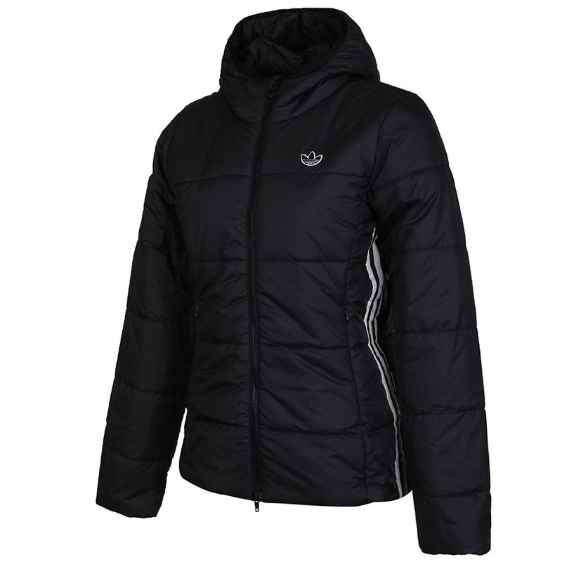 Adidas阿迪达斯三叶草女装2022新款运动服休闲连帽保暖棉衣GD2507_虎窝淘