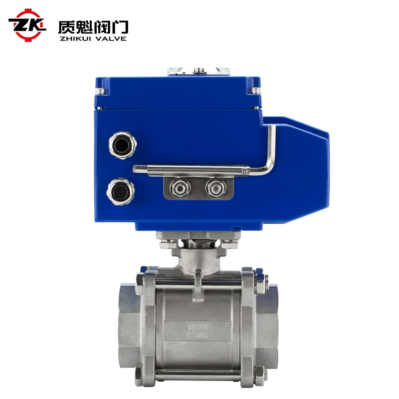 Q911F-16P电动三片式丝口不锈钢球阀4分2寸DN15 20 25 32 40 50_虎窝淘