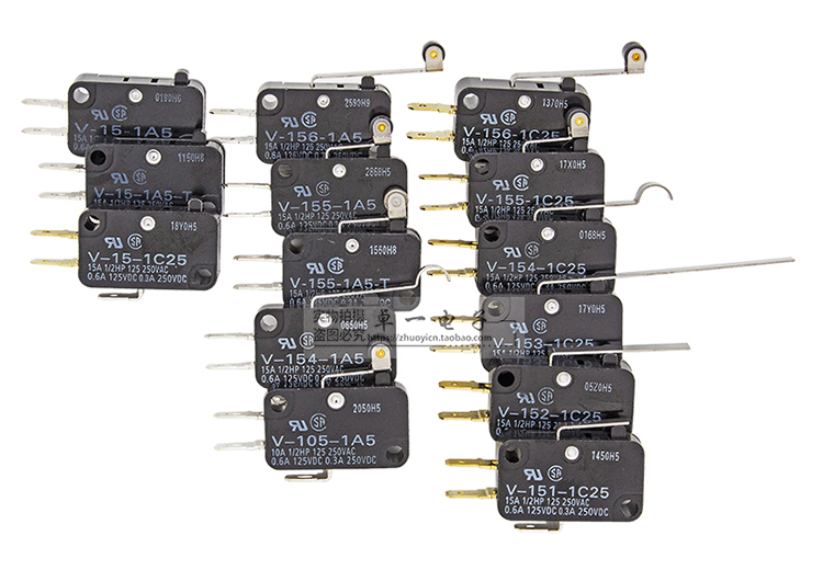 正品欧姆龙微动开关V-15-151-152-153-154-155-156-1C25-1A5-T_虎窝淘