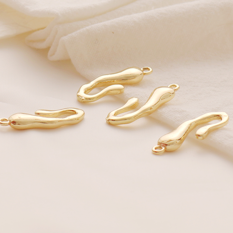 14K银色保色素款连接问号吊坠手链项链挂钩diy饰品手工材料配件_虎窝淘