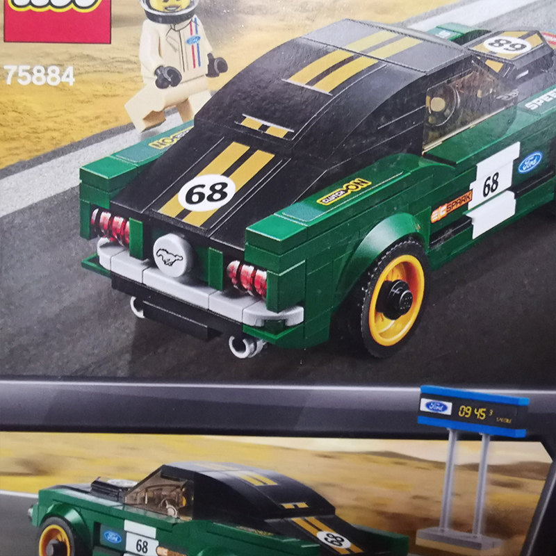 乐高LEGO超跑竞速 75884 1968款福特野马拼装积木男孩玩具礼_虎窝淘