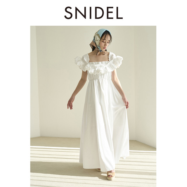 SNIDEL2025 spring and summer new product sweet ruffle one-length off ...
