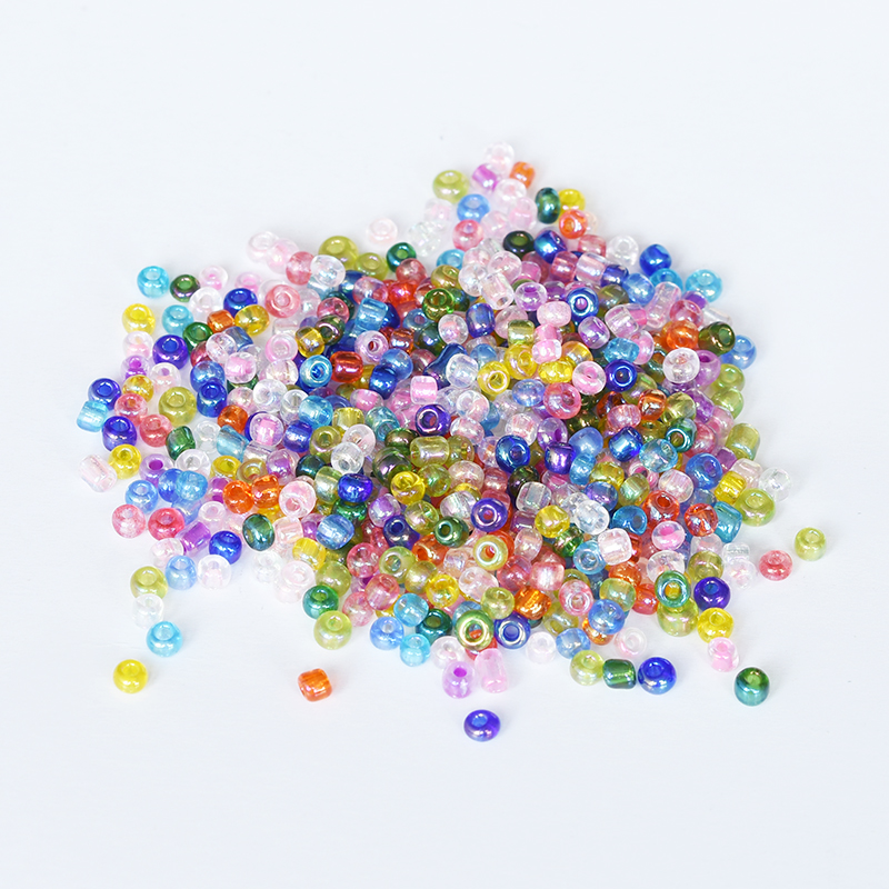 3MM镀彩小米珠DIY串珠配件AB彩散珠手工饰品十字绣水晶珠子手链女_虎窝淘