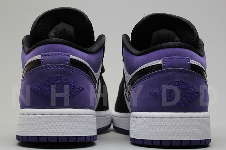 牛哄哄 Air Jordan 1 Low AJ1黑紫脚趾低帮 553558-125_虎窝淘